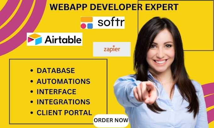 Build softr webapp, airtable database, zapier integrations, client portal by Adex_impact | Fiverr