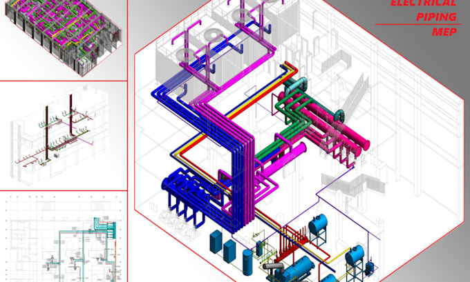 Do hvac design, revit 360 bim mep model design, plumbing, electrical plan design by Alice_sansa ...