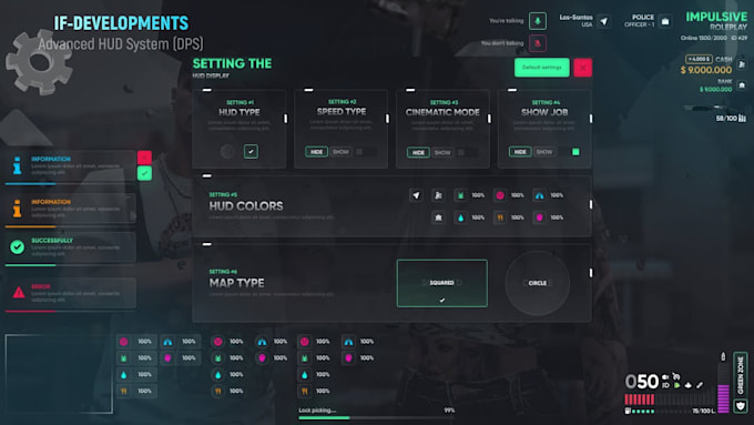 Develop custom script, fivem developer, fivem server, mlo, map mod,hud ...