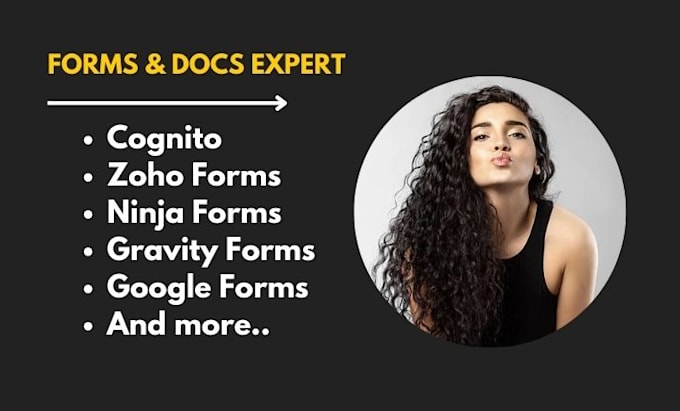 Setup cognito, zoho forms, ninja forms, gravity forms google forms ...