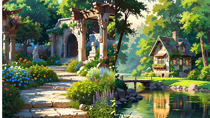 Do stylized environment 3d scene 3d level design in unity unreal engine blender by Oliver_sod ...