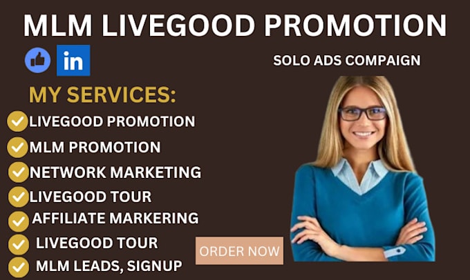 Do livegood promotion, mlm promotion, mlm leads, network marketing by Olaitandigital | Fiverr