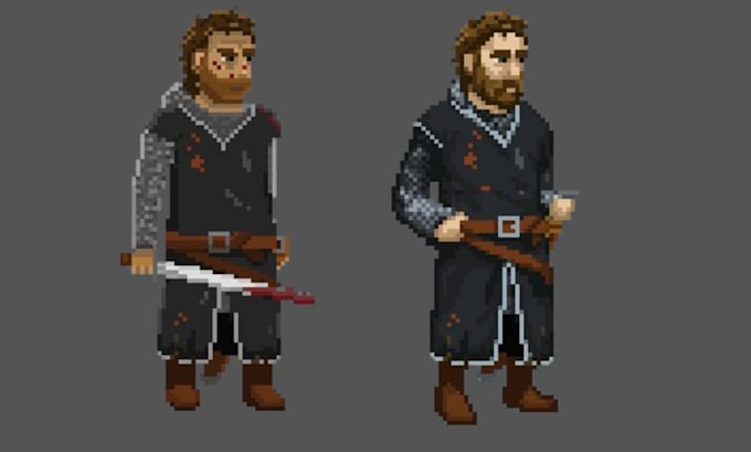 Pixel art character or asset, icon, rpg game sprite sheet, pixel ...