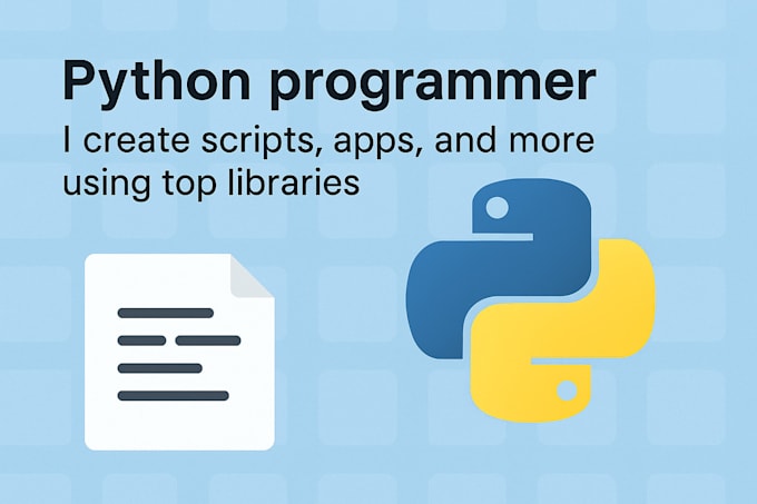 Program for you in python by Mickael_grn | Fiverr