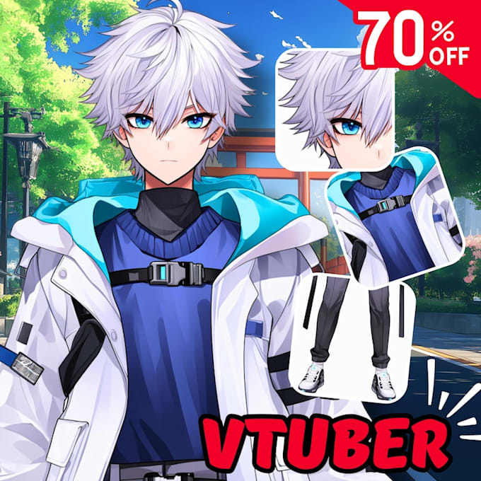 Draw and rig 2d vtuber model live2d model rigging anime art for vtube ...