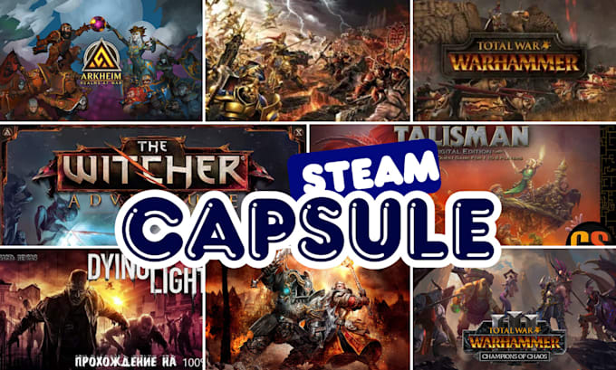 Steam capsule art game banner game ui game art game poster store page ...