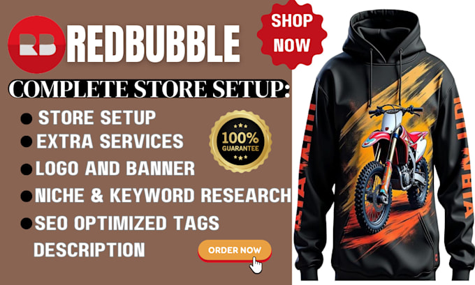 Setup your redbubble store and upload trending print on demand designs by Isabellalewi337 | Fiverr