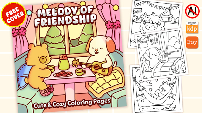 Draw cute bold and easy coloring pages, doodle line art for kids and ...