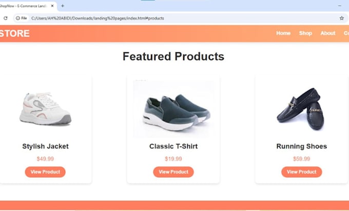 Design custom html css landing page by Attahussain12 | Fiverr