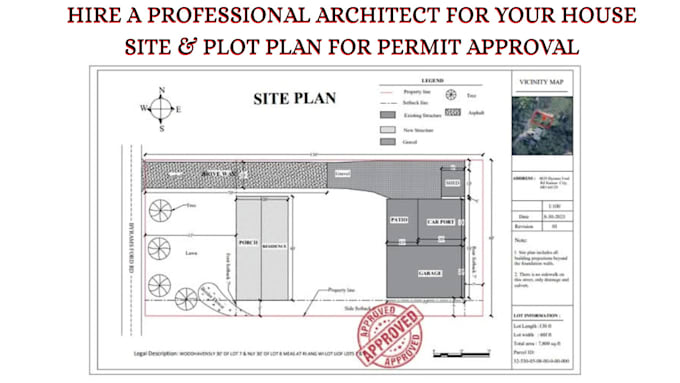 Draw plot plan, site plan, floor plan for permit approval by Architect_coach | Fiverr