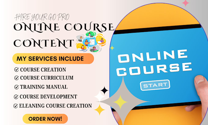 Create online course content, course creation for education, ppt, video ...