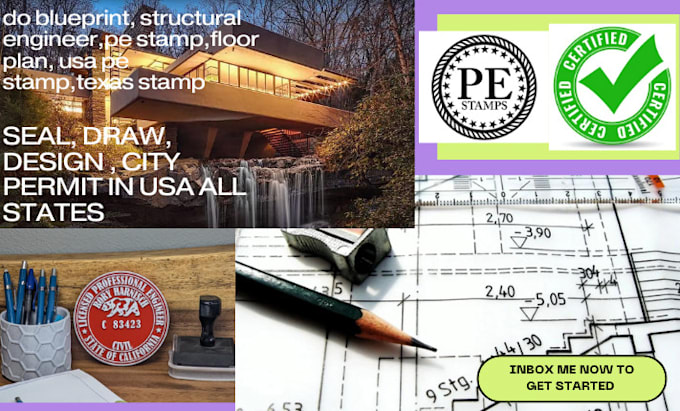 Do blueprint, structural engineer,pe stamp,floor plan, usa pe stamp ...
