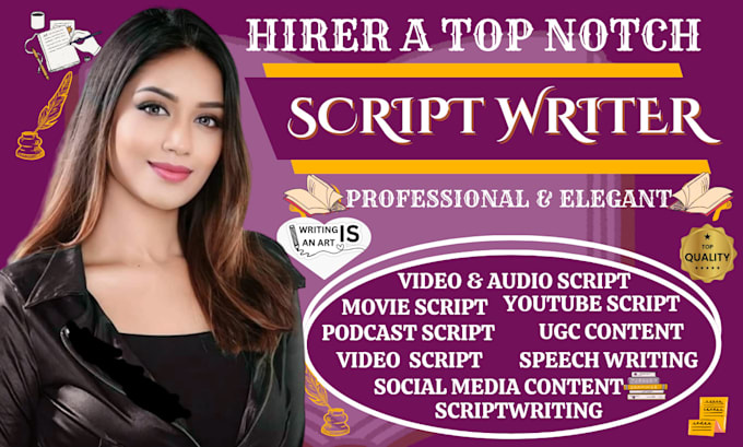 Write engaging scriptwriting, ugc content, tiktok scripts, reels ...