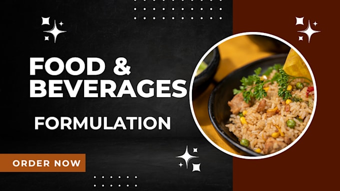 Develop food and beverage formulation, energy drinks, supplements ...