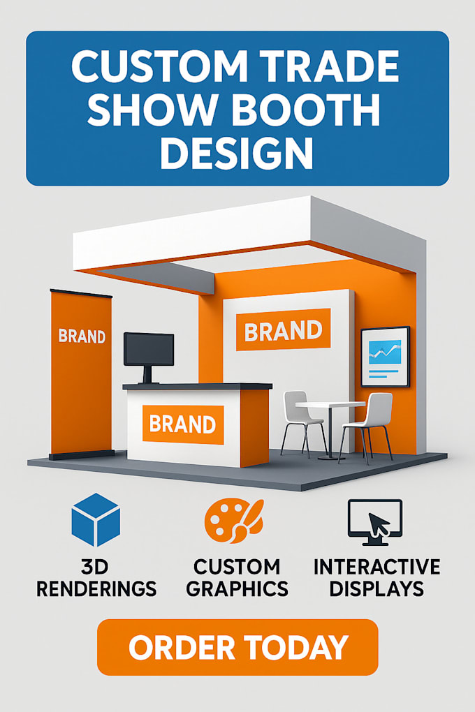 Design custom 3d trade show booth, exhibit booth and event display by ...