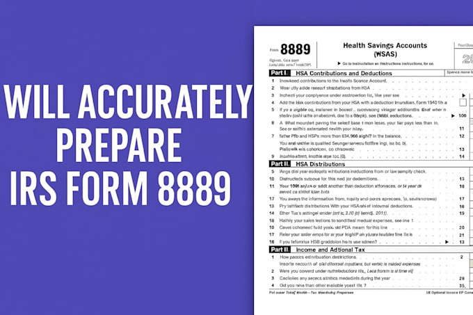 Prepare your irs form 8889 for hsa contributions and distributions by ...