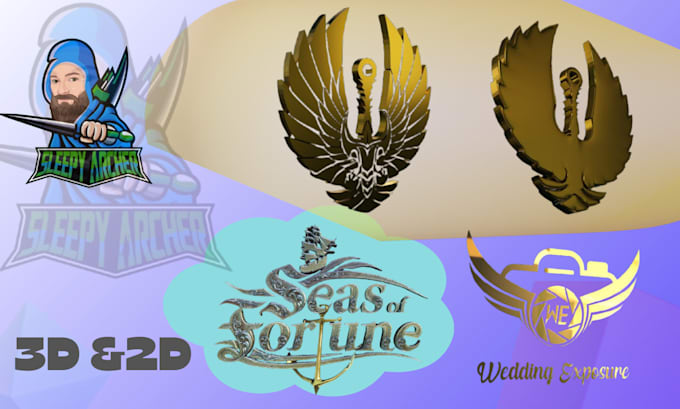 Create and convert your 2d logo into 3d with spinning animation and stl ...