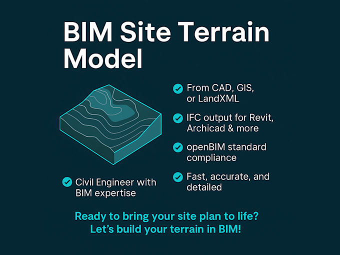 Create a bim site terrain model from cad, landxml, or gis data by ...
