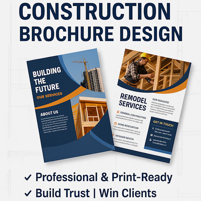 Construction brochure, contractor brochure by Joseph_design0 | Fiverr