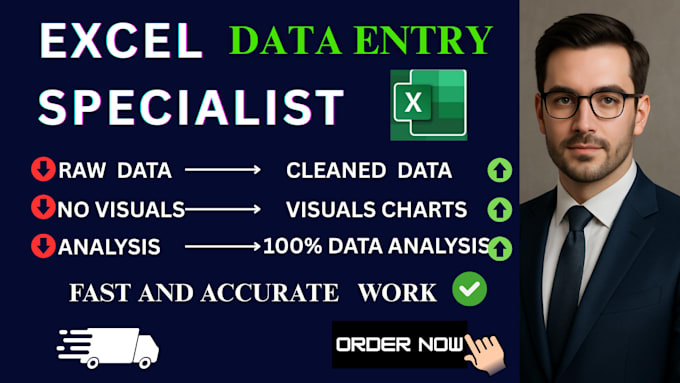 Do excel charts , pivot table , analysis of data by Maneet_xcel | Fiverr