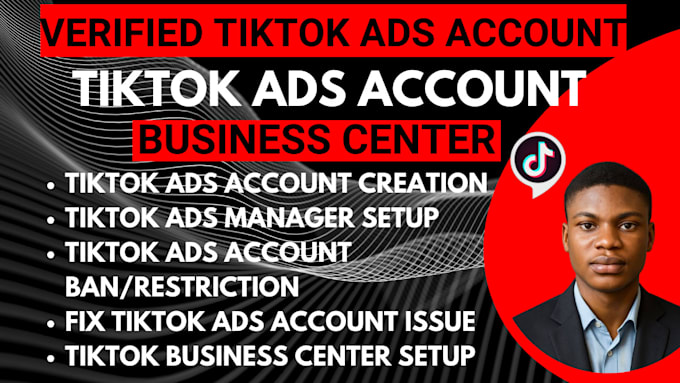 Create tik tok ads account tik tok ads manager for different countries by Larry_goldagenc | Fiverr