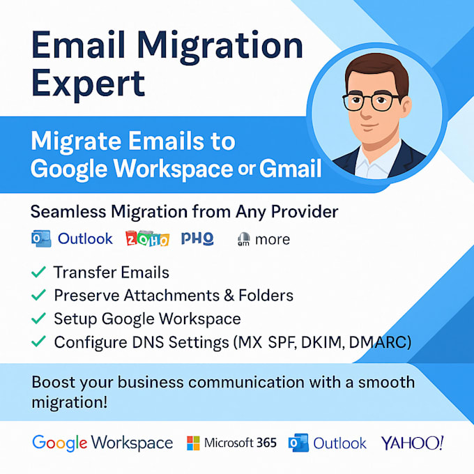 Migrate your email to google workspace or office 365 no downtime by Syed_ali_jafery | Fiverr