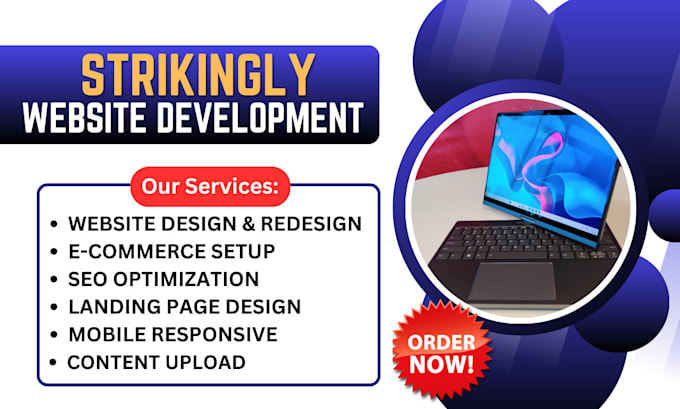 Build strikingly weebly jimdo website landing page development design redesign by Abdul_dips ...