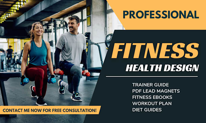 Design health fitness ebook with canva, lead magnet, pdf, workout plan ...