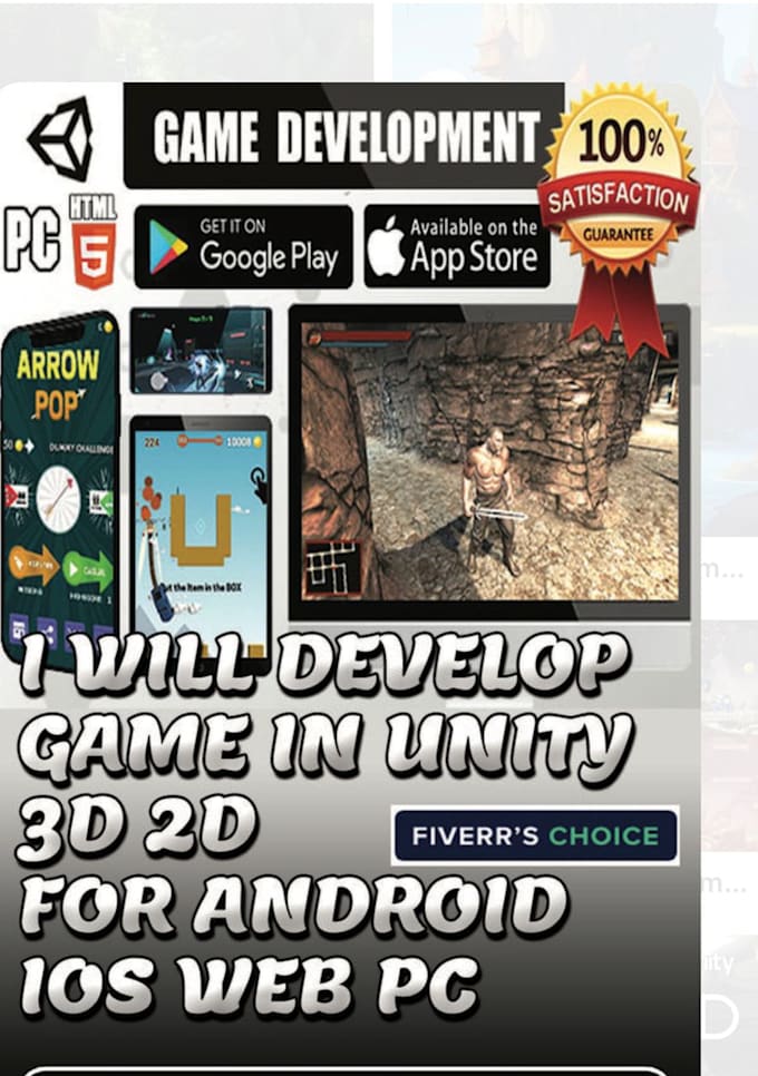 Develop 2d unity game mobile game app development multiplayer game ...