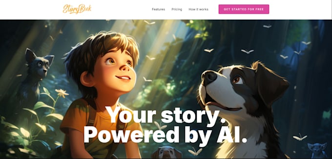 Develop ai saas bedtime story generator app, interactive storybook app ...