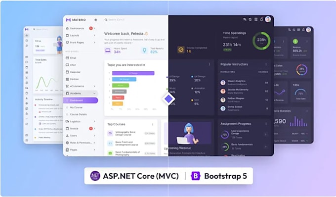 Deliver materio asp net core mvc admin template by Mohamedlmn93 | Fiverr