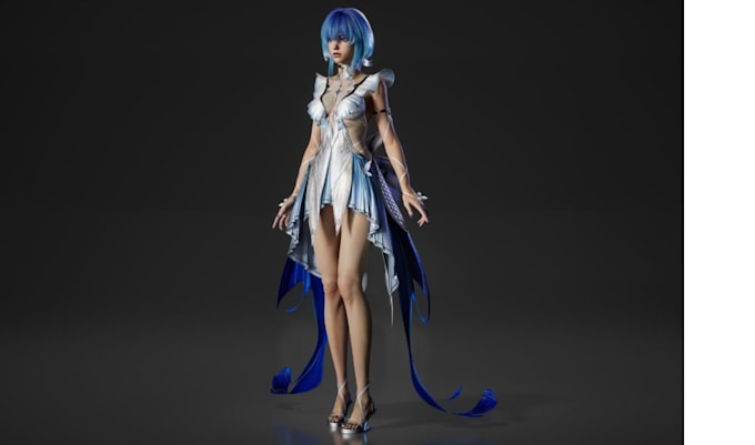 Build vrml 3d character,3d robot model, stylized nsfw, spine3d, sculpt3d,ue5 rig by Tomillola ...