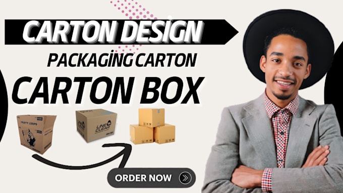 Design unique kraft carton and cardboard box with 3d mockups by Merchal ...