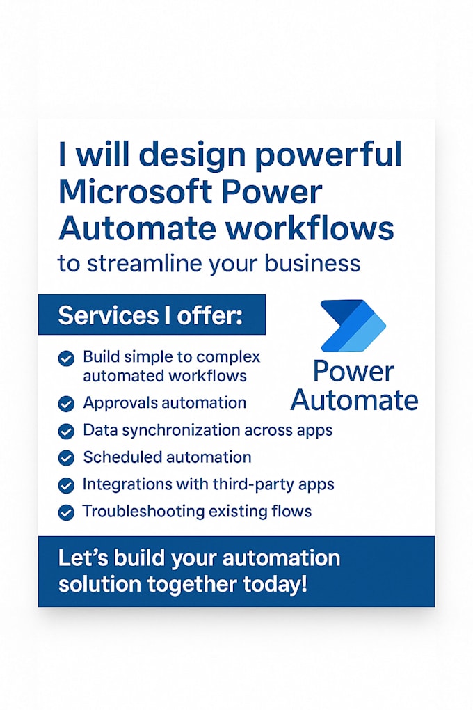 Build Custom Power Automate Workflows For You By Udayposiya Fiverr