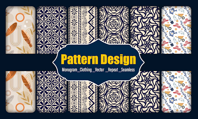 Design vector seamless repeat patterns by Niva071 | Fiverr