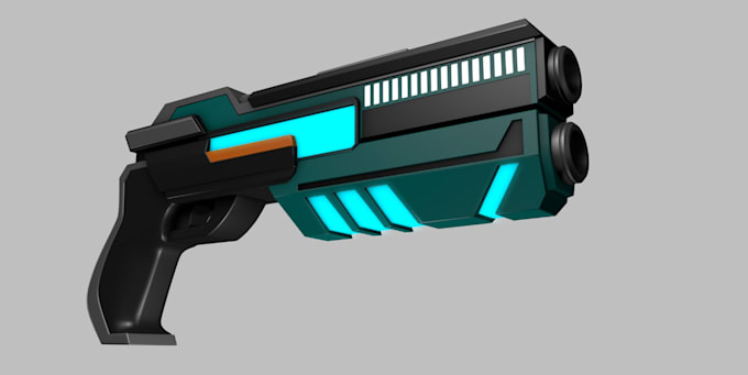 Redesign 3d sci fi gun for game, shotgun model, 3d weapons from swords ...