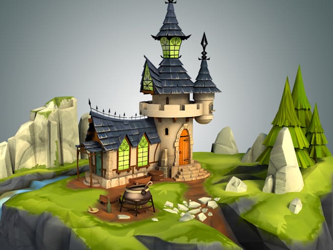 Stylized environment 3d game environment in unity and unreal engine by Harlarb | Fiverr