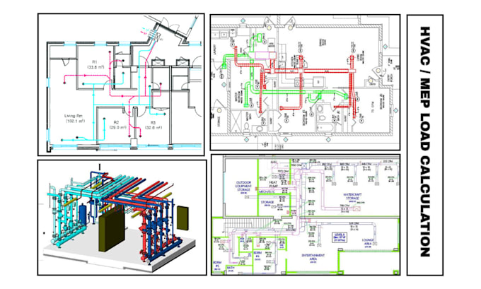 Do hvac load calculation using hap and duct design using revit by Bereney_ejiah | Fiverr