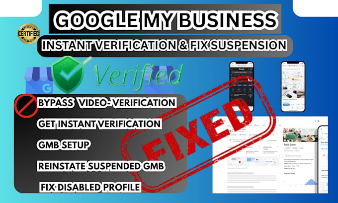 Setup reinstate google my business profile with gmb profile verification by Coff_watson | Fiverr