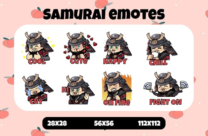 Create amazing animated emotes chibi style twitch emotes by Olamideezra ...
