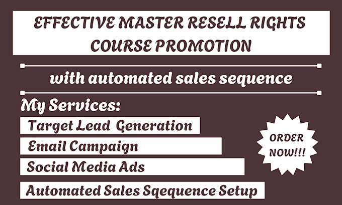 Promote master resell rights with automated sales sequence setup by ...