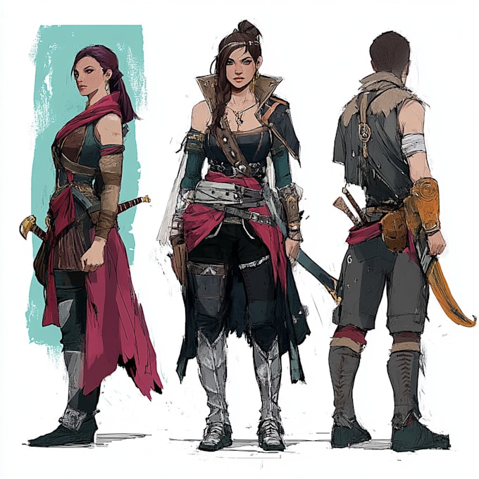 Draw professional character design and concept art by Threstodwin | Fiverr