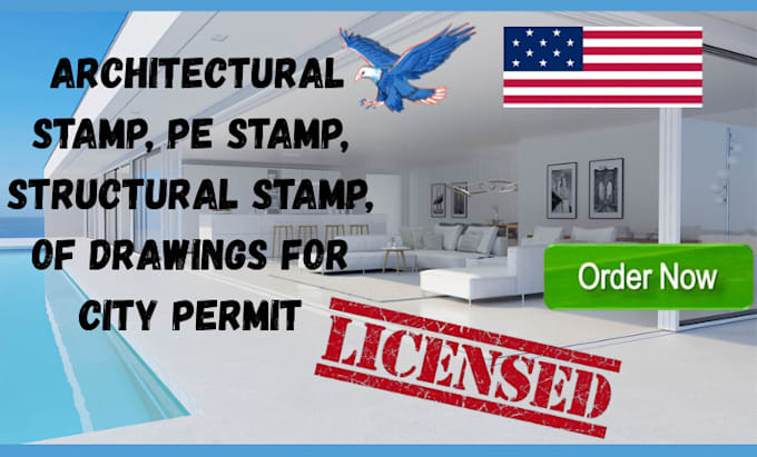 Structural engineering pe stamp for city permit, california, michigan ...