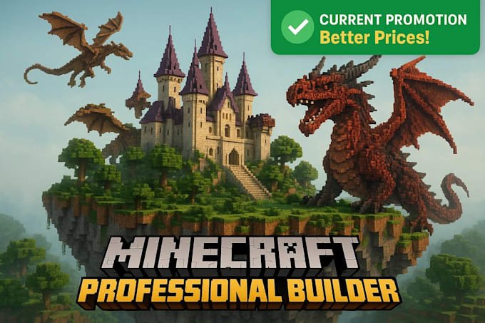 Build minecraft castle, villages, base, hubs, spawns, house by ...