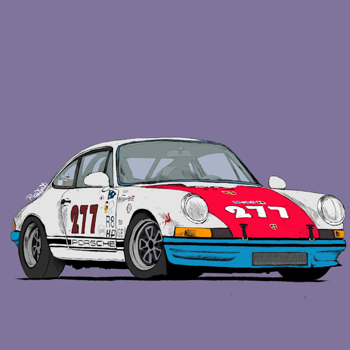 Illustro la tua auto o moto con stile by Rosmoro | Fiverr