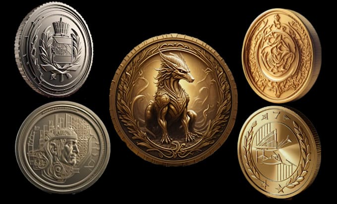 Sculpt 3d coin model, custom challenge coin medallion coin cnc for ...