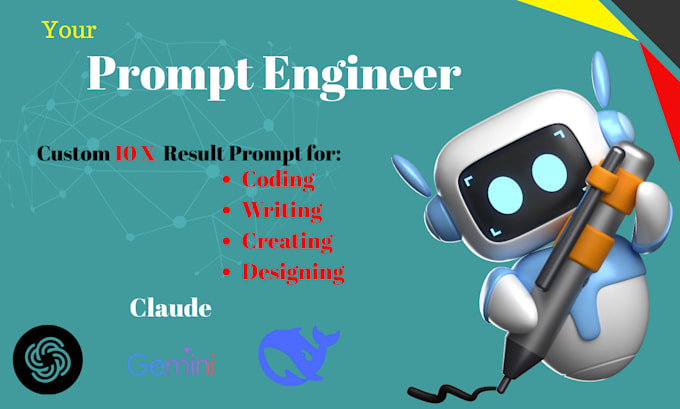 Write, engineer chatgpt, deepseek, claude and ai prompts for content, marketing by Ai ...