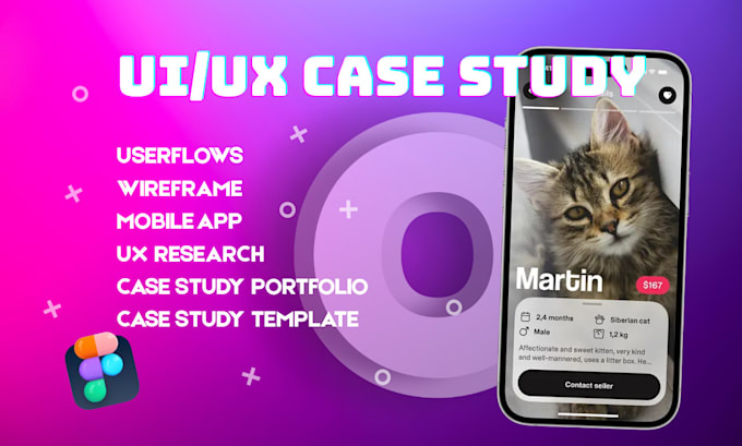 Do ui ux case study design, mobile app prototype, ui ux design in figma ...