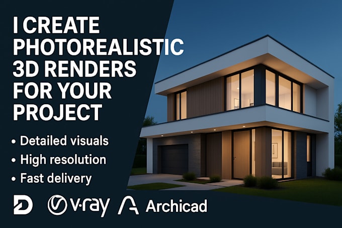 Create photorealistic 3d architectural renders for your project by Zayda92 | Fiverr