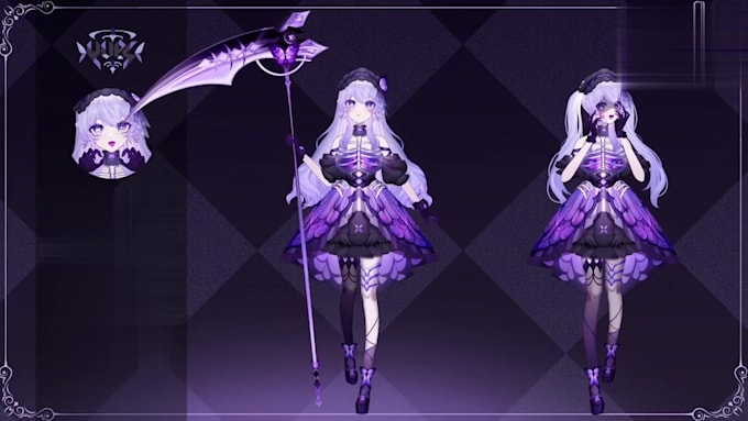 Draw live 2d vtuber model, live 2d rigging, vtuber model, vtuber ...